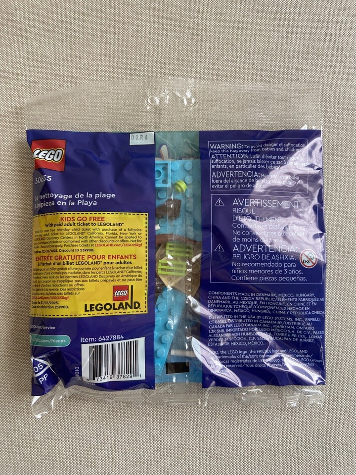 LEGO FRIENDS: Beach Cleanup (30635) Polybag Factory Sealed 673419378291 ...
