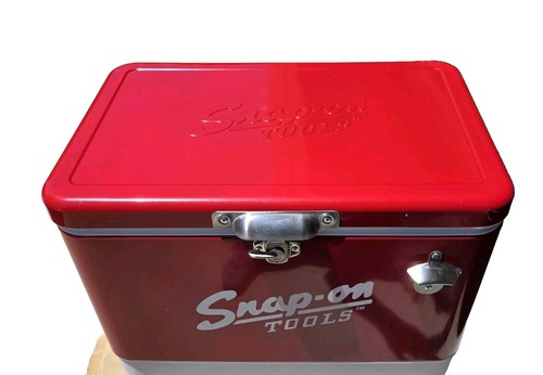 Snap On Tools 54QT Hard Chest W/Drain Cooler, RED W/Can Opener VINTAGE ...