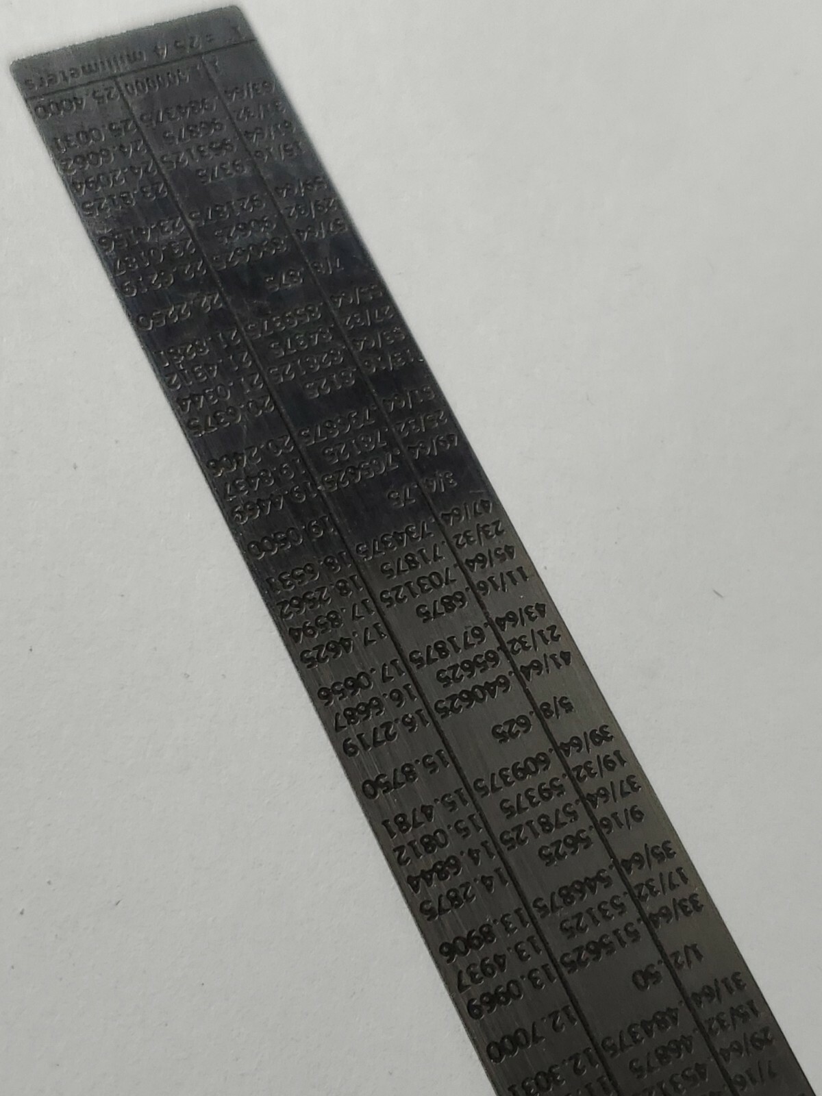 Executive 6" Flexible Rule Machinist Ruler conversion table stainless 1 ...