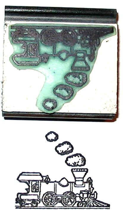 Steam Locomotive Train rubber stamp by Amazing Arts | eBay