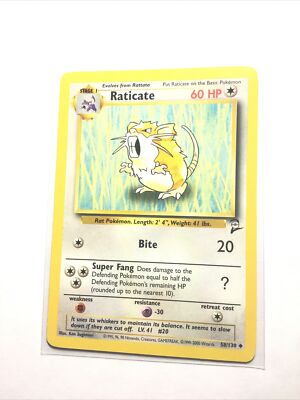 RATICATE - 58/130 - Base Set 2 - Pokemon Card - NM | eBay