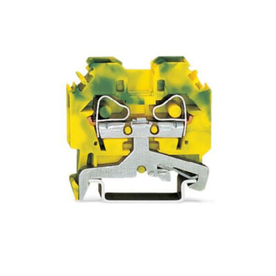 2Pcs Wago 282-107 2-Conductor Through Terminal Block 6,00 Mm2 Green ...