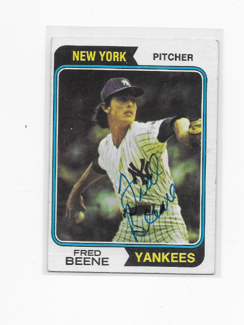 1974 Topps Fred Beene Autographed New York Yankees In Person TC686 | eBay