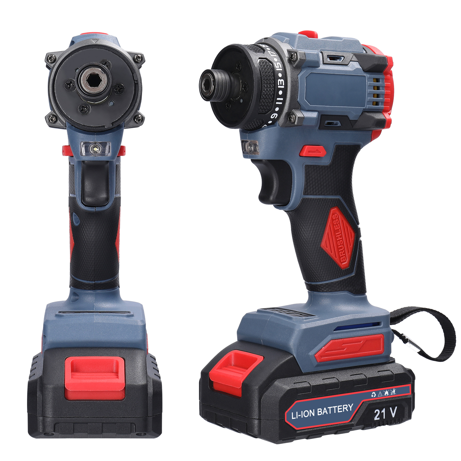 21V Multi-function Electric Screwdriver 55Nm Torque Brushless Motor O7S7 | eBay Australia