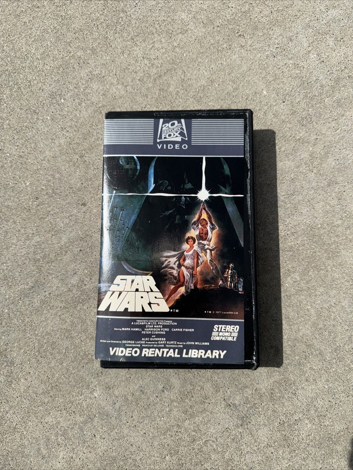 Vintage star wars video rental library vhs | eBay