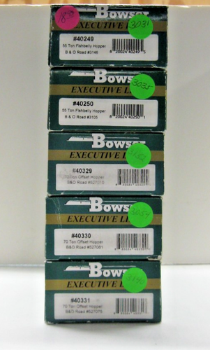 Lot of 5 HO BOWSER 70 TON Offset HOPPER BALTIMORE & OHIO B&O All Diff ...