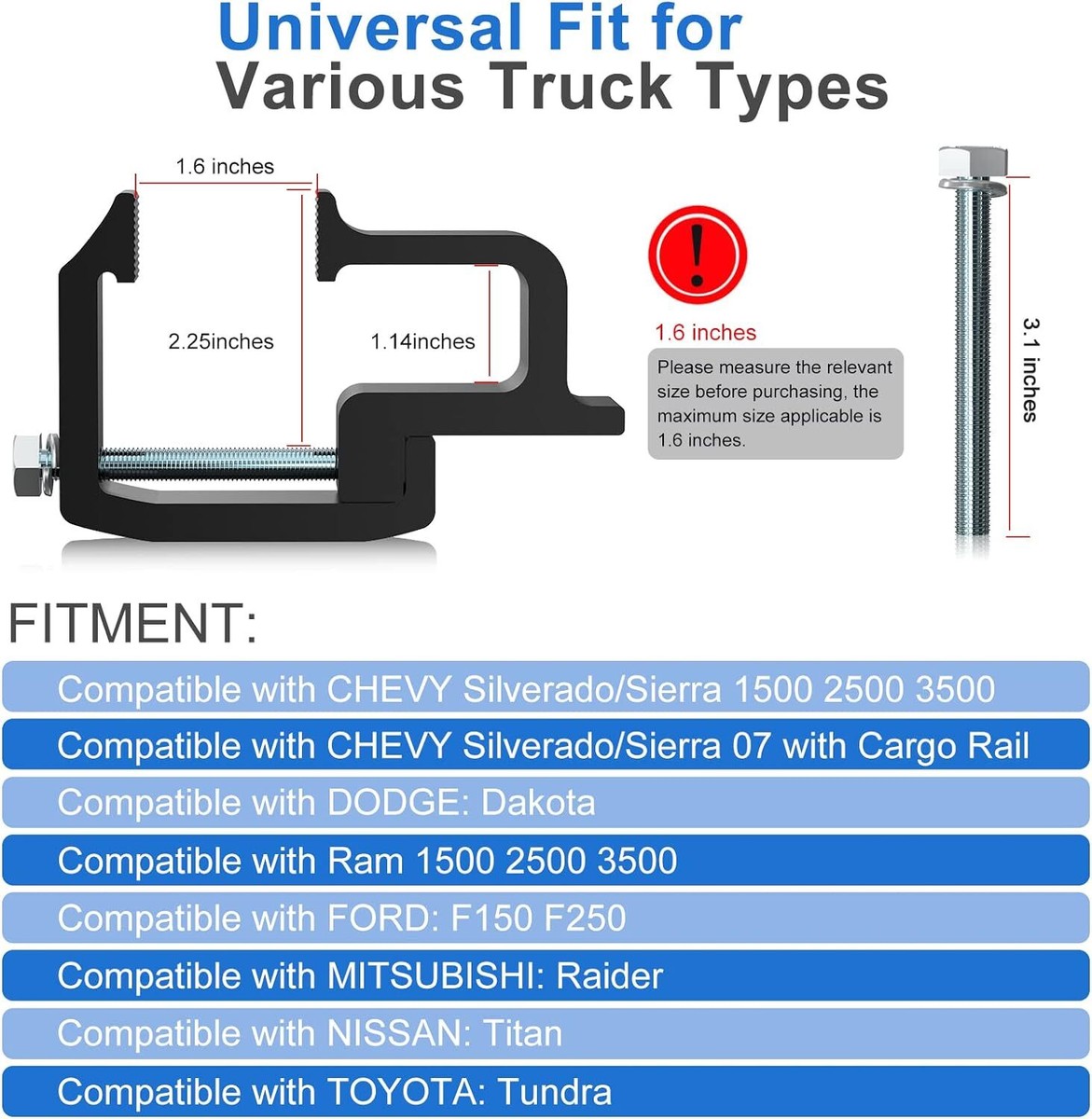 Canopy Bed Truck Clamps For Mounting Caps Camper Shell Topper Canopy ...