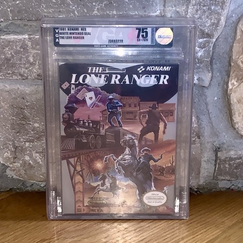 Brand New NES The Lone Ranger 1990 Konami Factory Sealed H-Seam VGA 75 ...