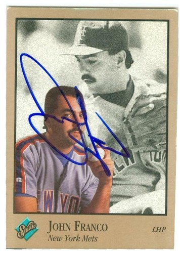 John Franco autographed baseball card (New York Mets) 1992 Donruss ...