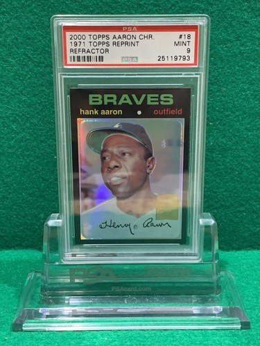 2000 Topps - Hank Aaron Chrome Reprints Hank Aaron #18 Refractor 1971 ...