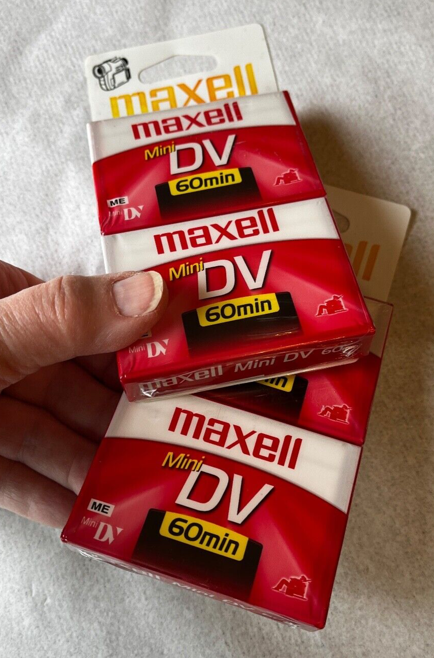 Lot of 4 Maxell Mini DV Camcorder Cassette Tapes 60 Minutes DVM60SE ...