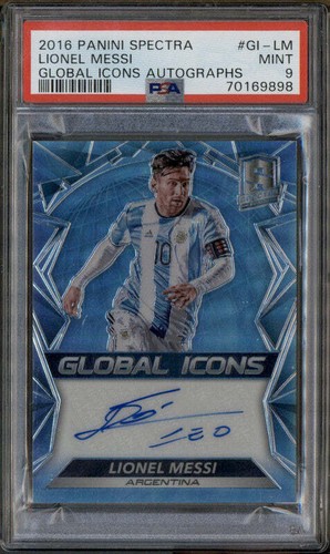 2016 Panini Spectra Global Icons Autograph Lionel Messi Auto /40 PSA 9 ...