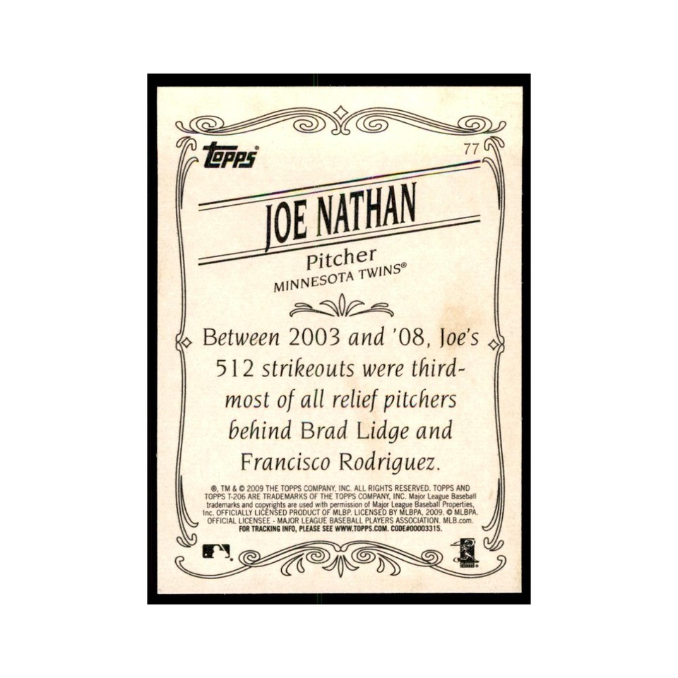 2009 Topps 206 Joe Nathan Baseball Cards #77 | eBay