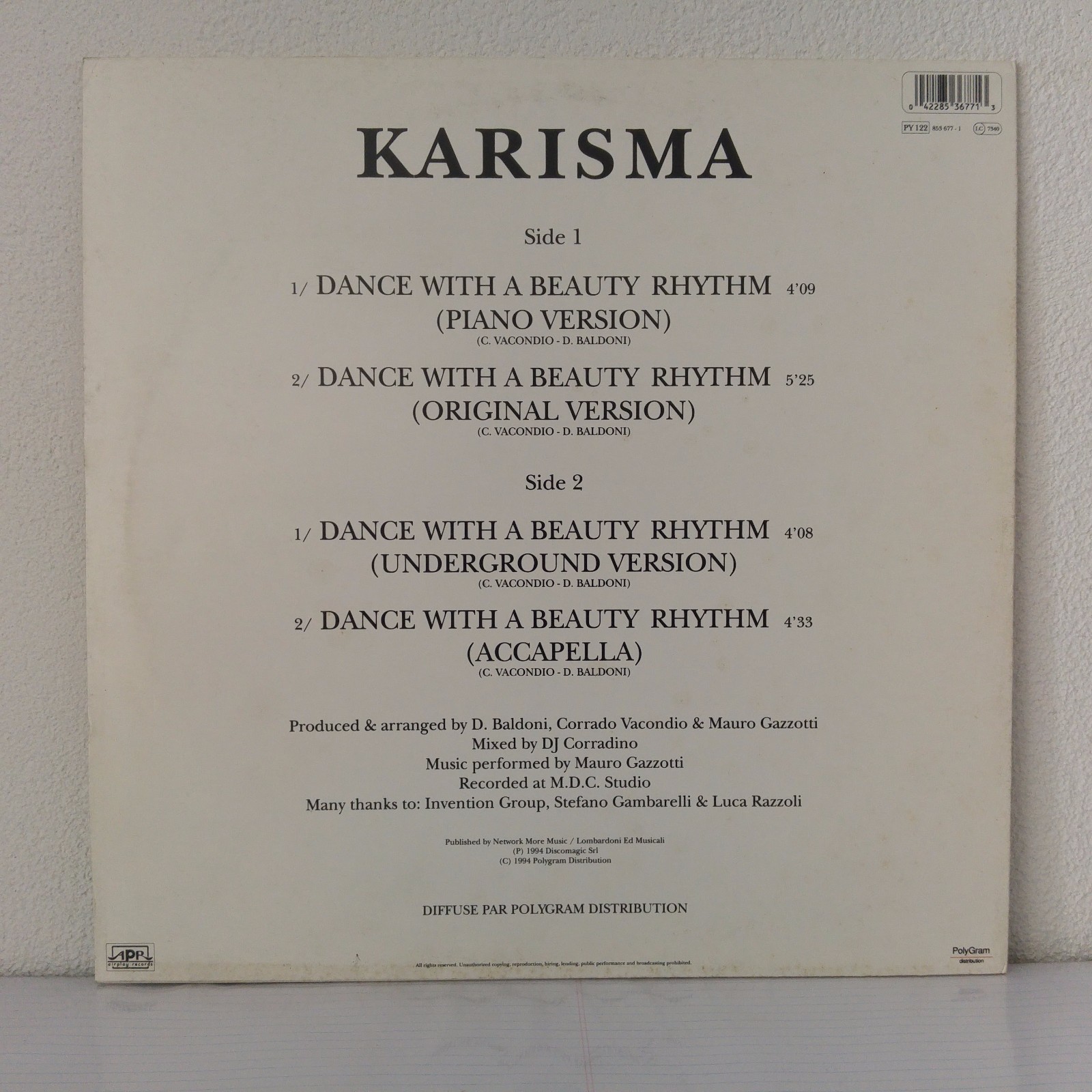 Karisma ‎– Dance With A Beaut (Extended Version) (Vinyl, 12 ", Maxi 33 ...