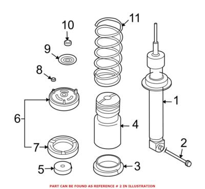 Genuine OEM Suspension Strut Bolt For BMW 525i 525xi 528i 528i xDrive ...