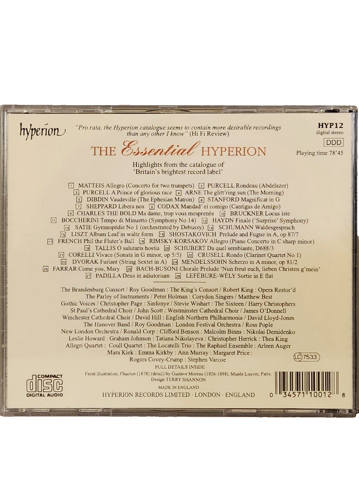 THE ESSENTIAL HYPERION - CD | eBay Australia