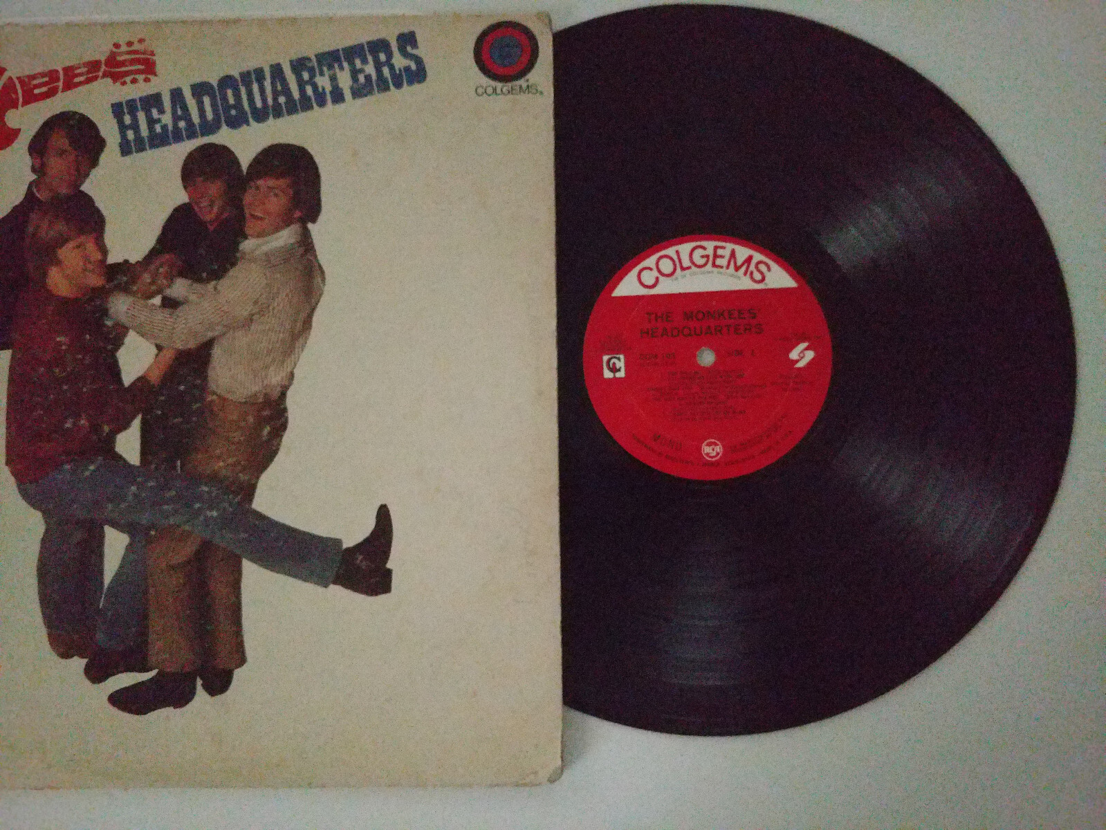 THE MONKEES LP HEADQUARTERS 1967 COLGEMS COM-103 MONO ROCKAWAY BEARD ...