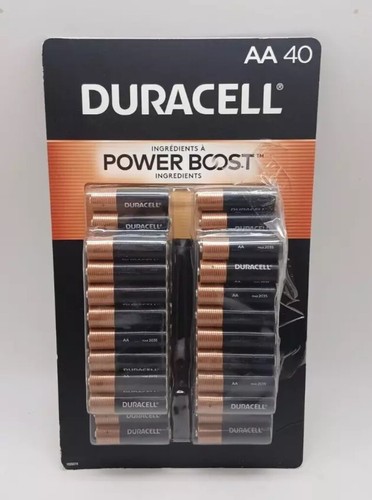 Duracell Coppertop Alkaline AA Batteries Power Boost, Pack of 40 ...