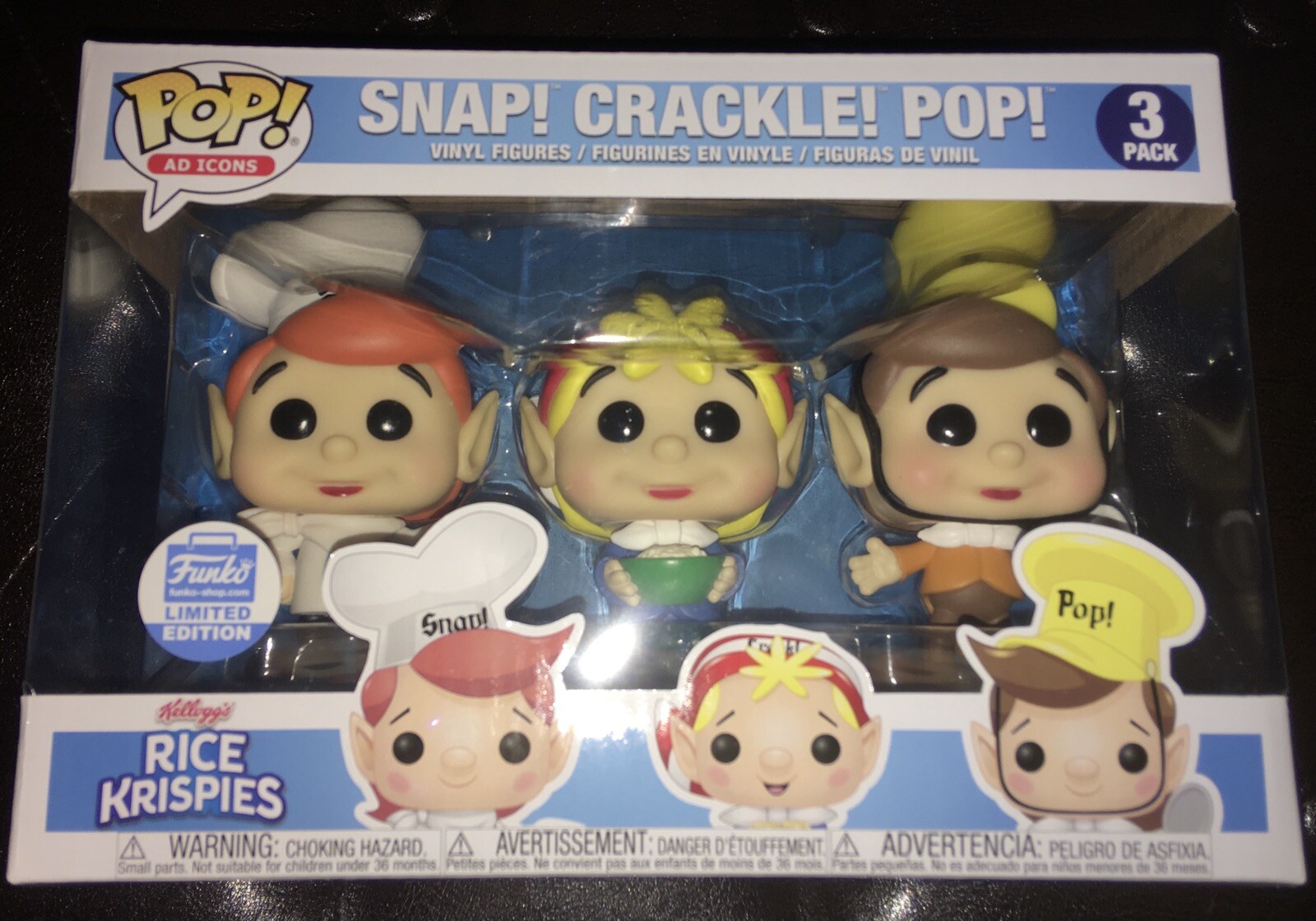 Funko POP! Ad Icons Rice Krispies Snap Crackle Pop Funko-Shop Exclusive ...