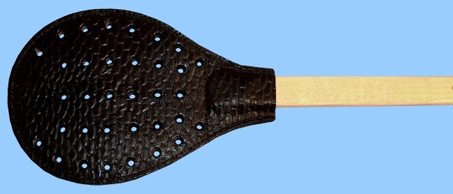 New GENUINE BLACK BEAVER TAIL LEATHER- FLY SWATTER- EDUCATIONAL WALL ...