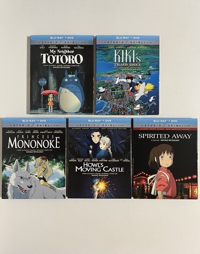 SCRATCH-FREE Studio Ghibli Blu Ray + DVD Lot Spirited Away Howl Totoro ...