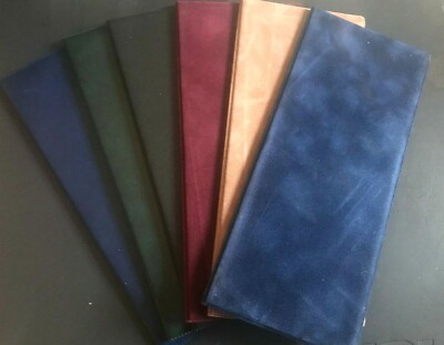 -DOUBLE FOLDING LOTTERY TICKET HOLDER/WALLET VELVET AND LEATHER LOOK ...