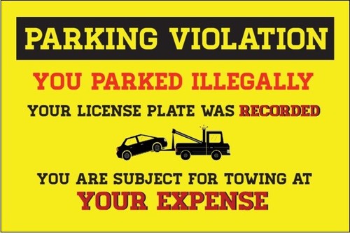 Parking violation 100 stickers ,No Parking -Towing Sticker - Do not ...