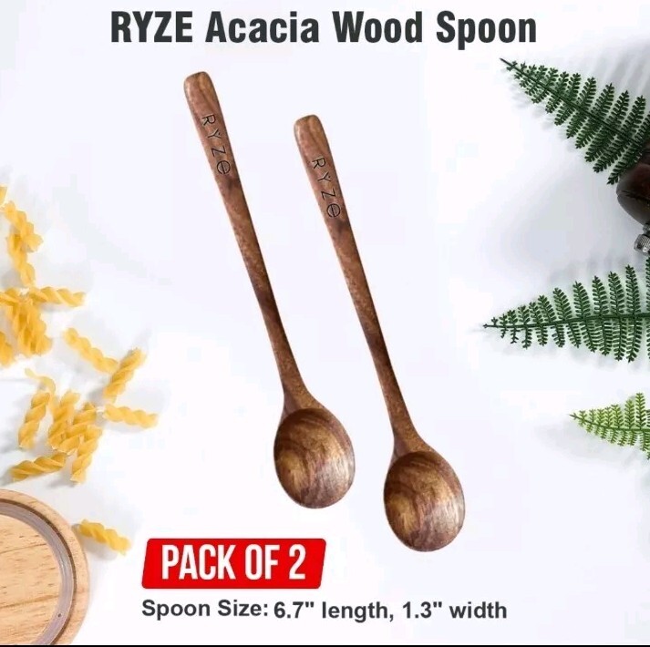 RYZE Engraved Wooden Acacia Spoon Set of 2,New,A Gift For Mushroom ...