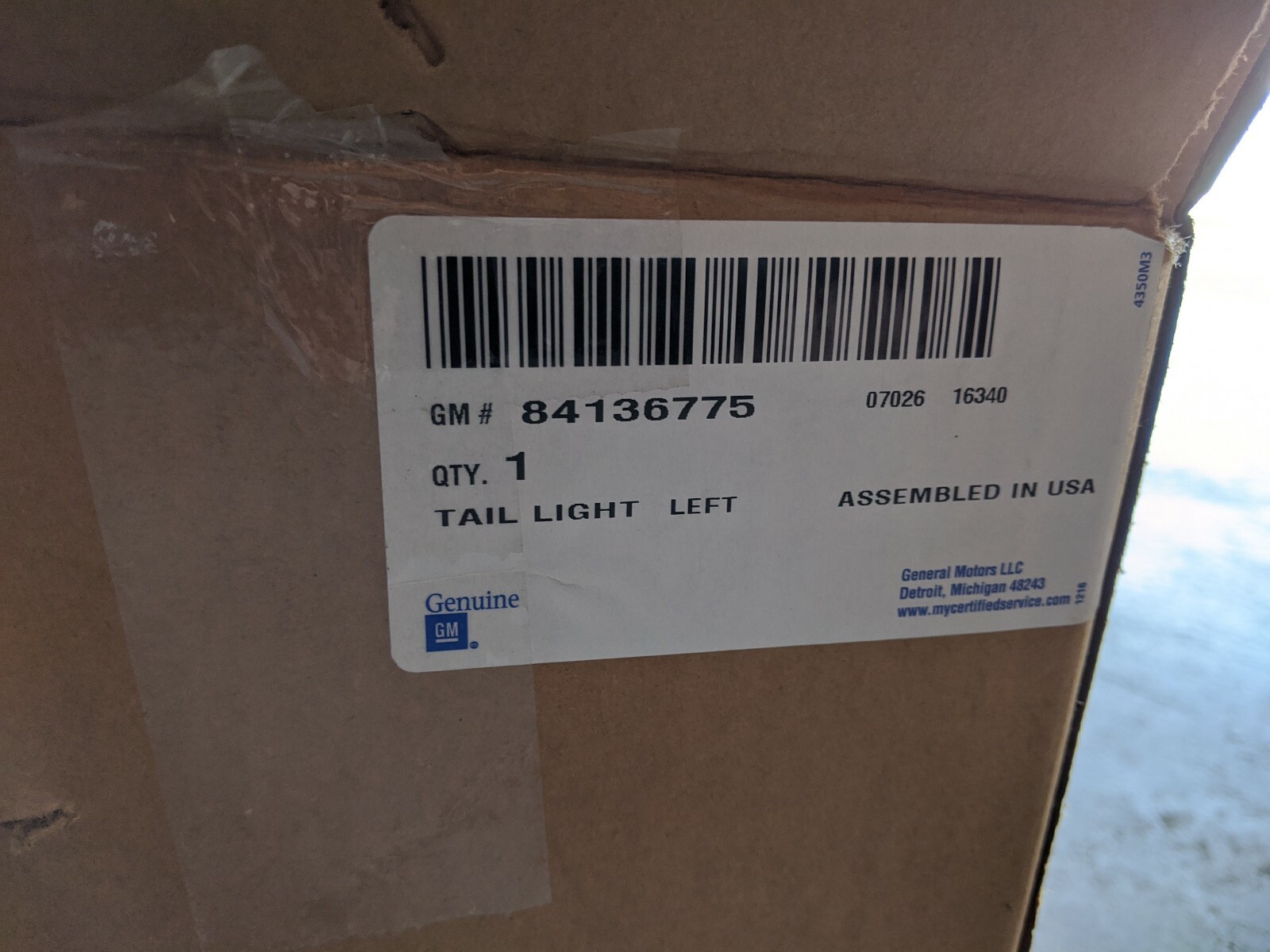 Camaro Tail Light Left Hand 84136775 | eBay