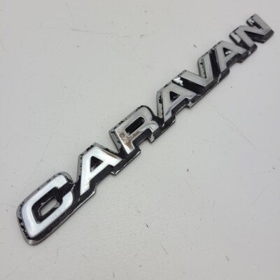 1989 Dodge Caravan Rear Hatch Caravan Emblem Badge Chrome (Chipped ...