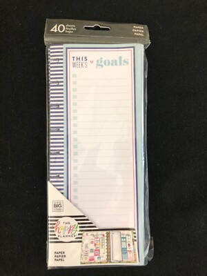 Happy Planner Classic Size This Weeks Goals Folded Inserts | eBay