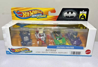 2024 Hot Wheels Racer Verse Batman 4 Pack Harley Q + Robin Catwoman | eBay
