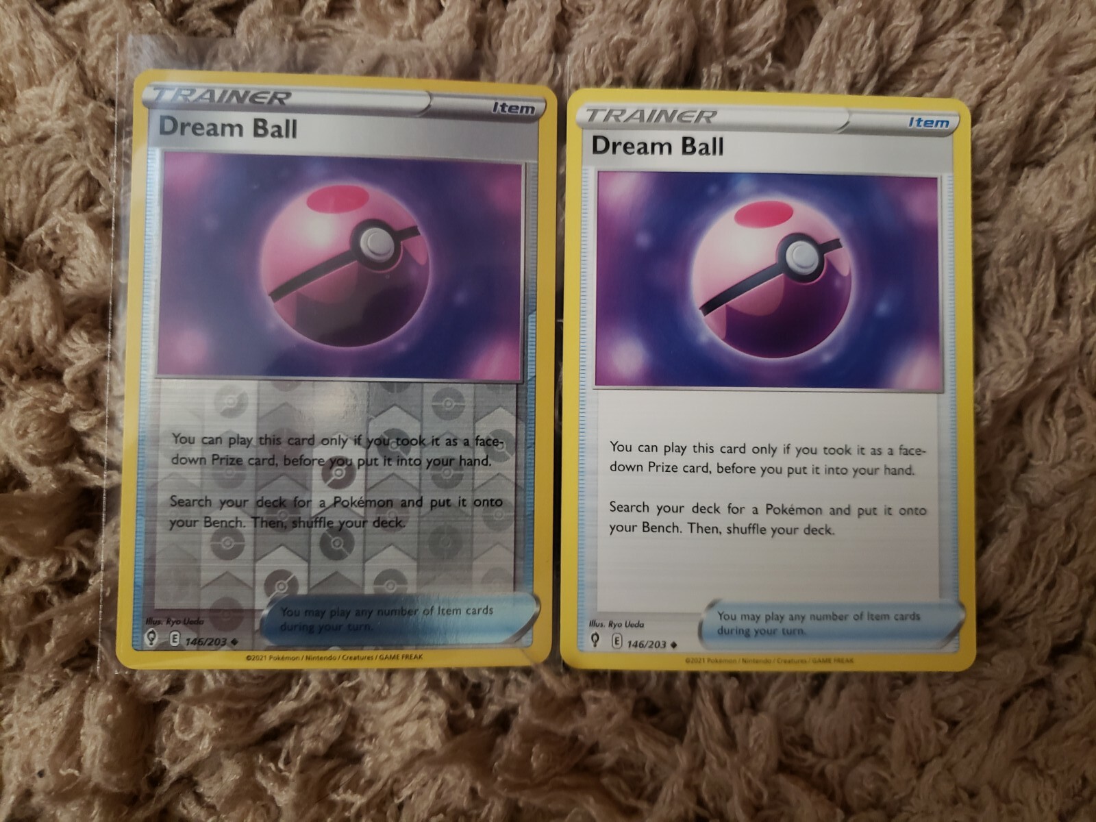 Dream Ball 146/203 Reverse Holo Evolving Skies Pokemon TCG Card NM ...