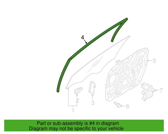 Genuine Hyundai Run Assy-fr Dr WDO Glass LH 82530C2000 OEM for sale ...