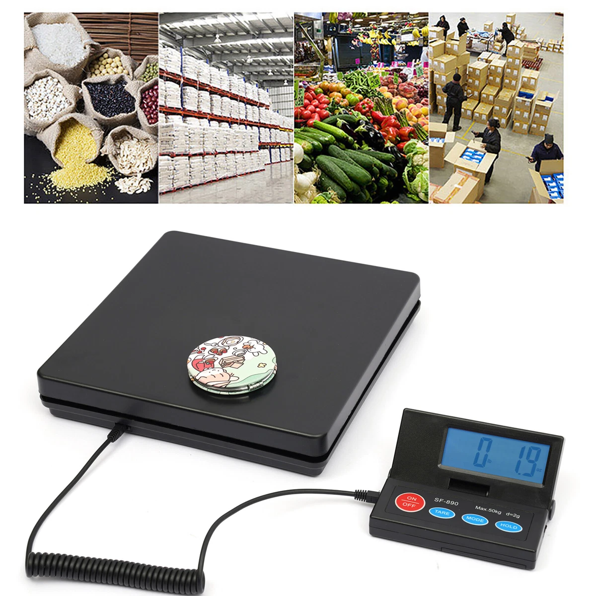 50KG/1G Portable Plastic Electronic Scale Professional, 42% OFF