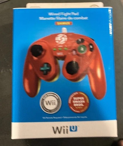 NEW NINTENDO Wii U REMOTE WIRED FIGHT CONTROLLER SUPER SMASH BROS ...