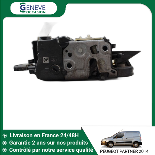 🇫🇷 SERRURE PORTE BATTANTE ARRIERE GAUCHE PEUGEOT PARTNER 9821666680 ♻️ ...