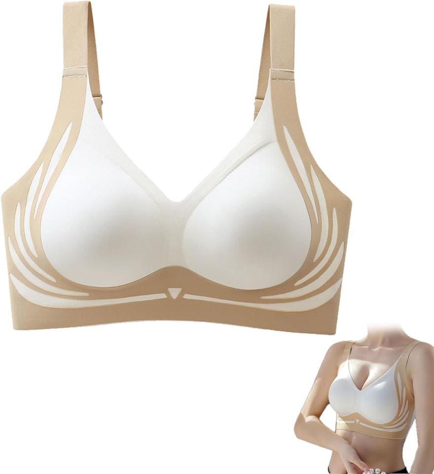 Lifting Anti-Sagging Wireless Push-Up Bra Wide Strap Sleep Comfortable ...