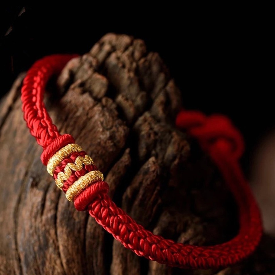 Red Rope Bracelet Handmade Thread String Charm Wristband for Couples ...