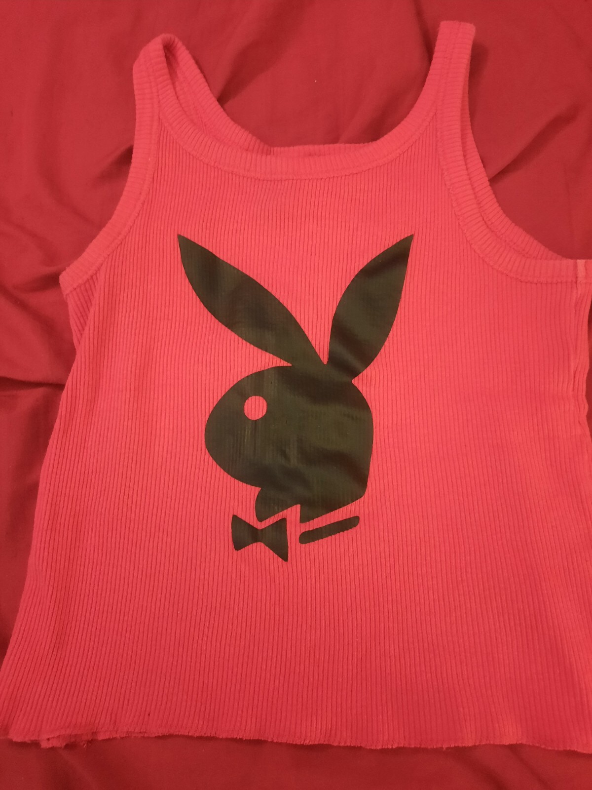 Vintage Play boy Bunny Red Crop Tank Intimate | eBay