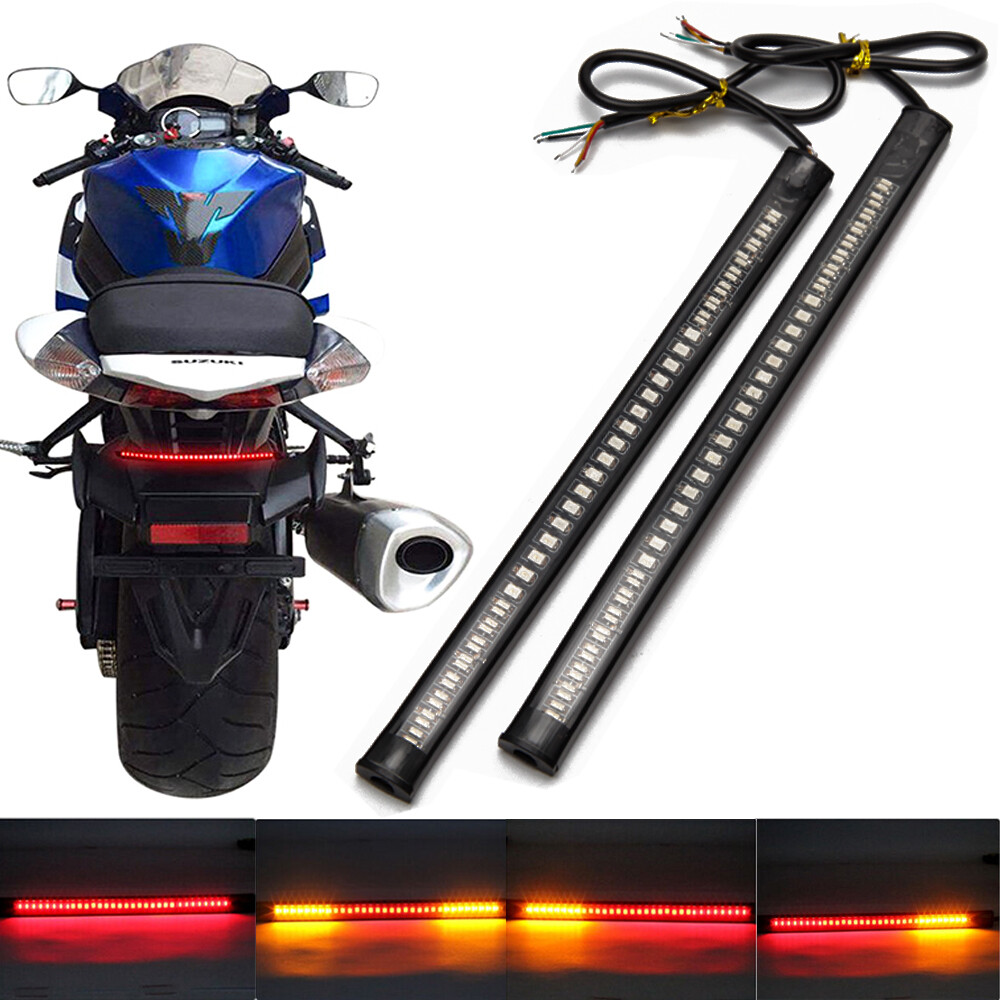 48 LED Strip Tail Light Turn Signal Brake Indicator For Motorcycle ...