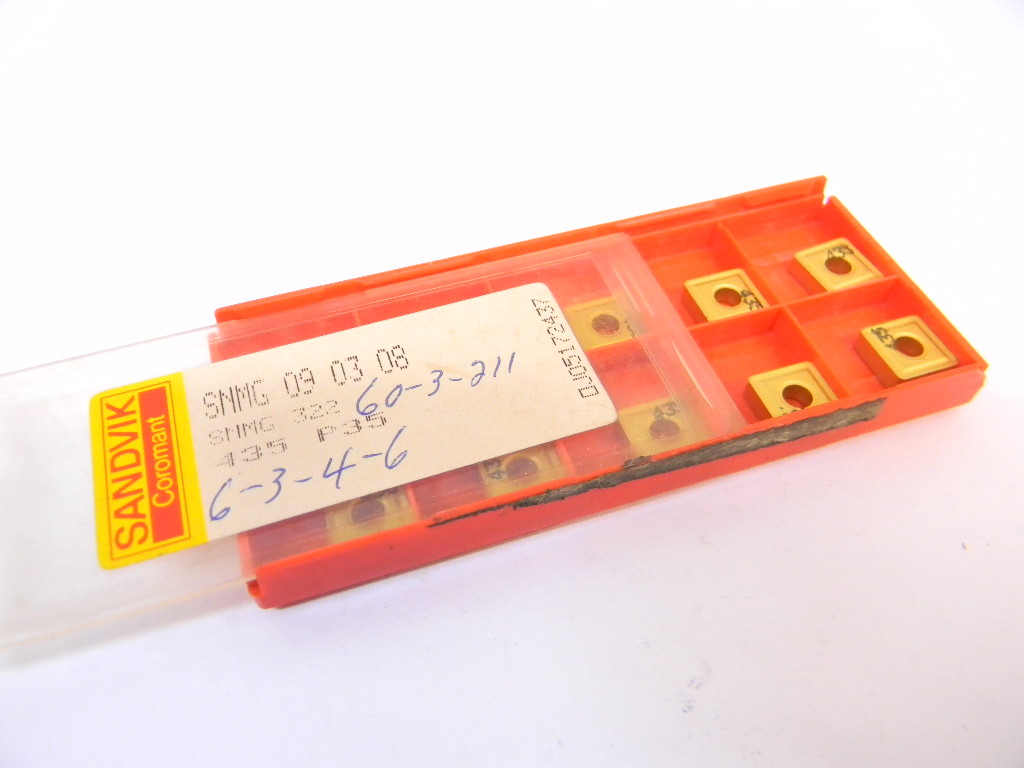 NEW SURPLUS 10PCS. SANDVIK SNMG 322 GRADE: 435 CARBIDE INSERTS | eBay