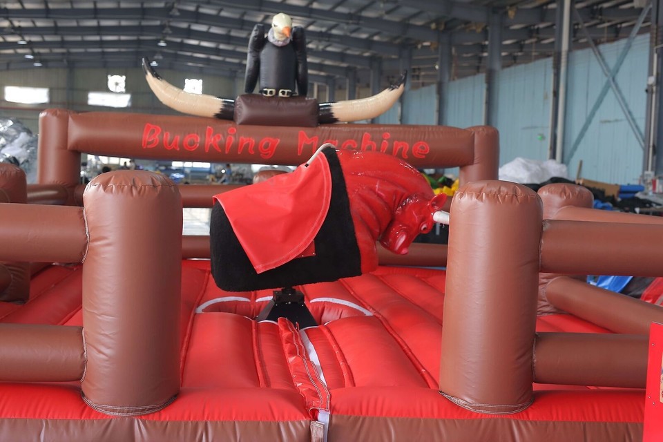 6x5x2.5m Inflatable Mechanical Bull Riding Rodeo Cowboy Bouncy For ...