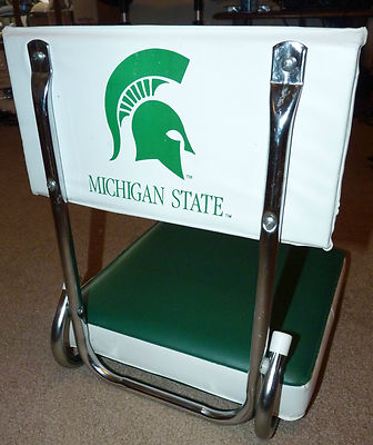MICHIGAN STATE UNIVERSITY SPARTAN FOLDING STADIUM SEAT BACK MSU GO ...