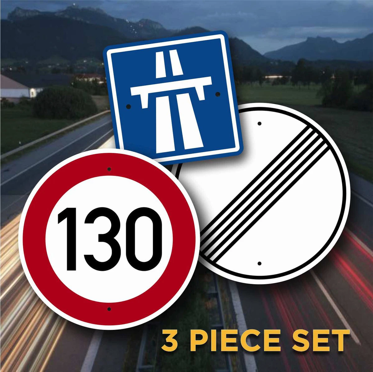 No Speed Limit Sign Autobahn