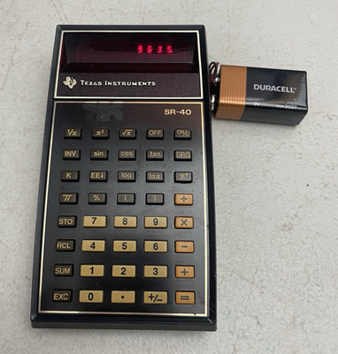 Vintage Texas Instruments SR-40 Calculator with Leather Zipper Case ...