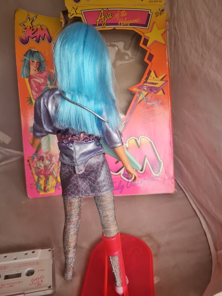 Original Jem And The Holograms Aja Doll Accessories Hasbro 1985 Boxed ...