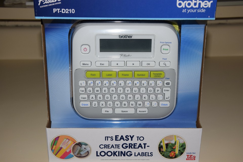 Brother P-touch PTD210 Thermal Label Maker Easy-to-Use One-Touch Keys ...