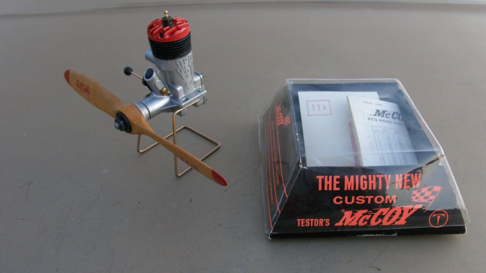 McCoy 29 RED HEAD Lightning Bolt Gas/Nitro Model Airplane Engine w/ Box ...