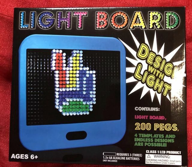 Light Board Design With Lights 200 Pegs 4 Templates Ages 6 for sale ...